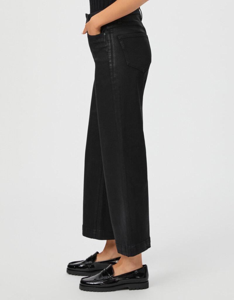 LABEL | Paige Anessa Wide Leg Jean - Black Fog Luxe Coating - LABEL
