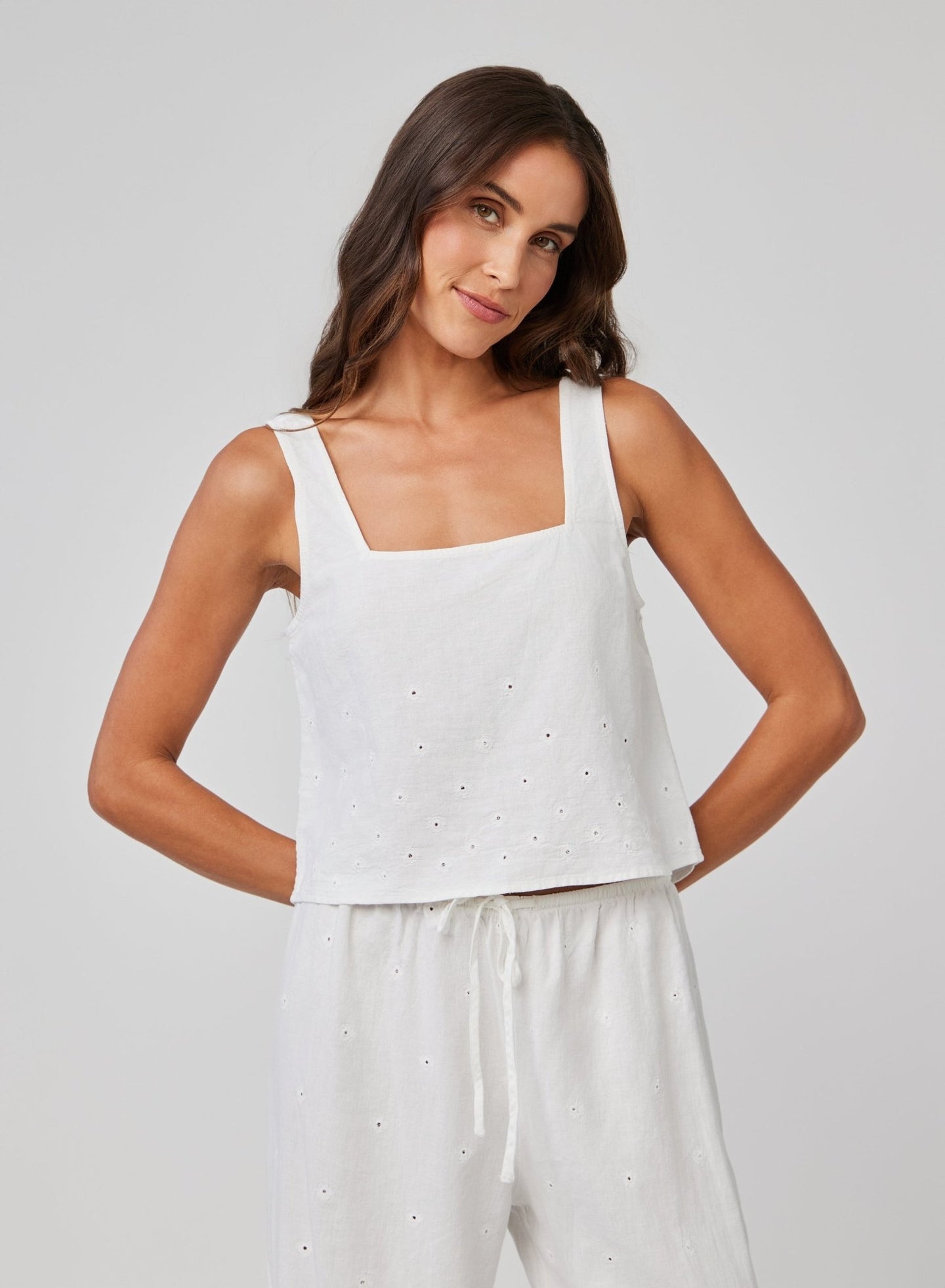 LABEL | Bella Dahl Square Neck Button Back Tank - LABEL
