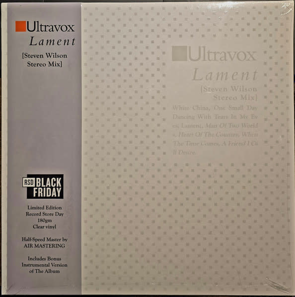 NEW Ultravox – Lament (Steven Wilson Stereo Mix)-LP-Limited Edition ...