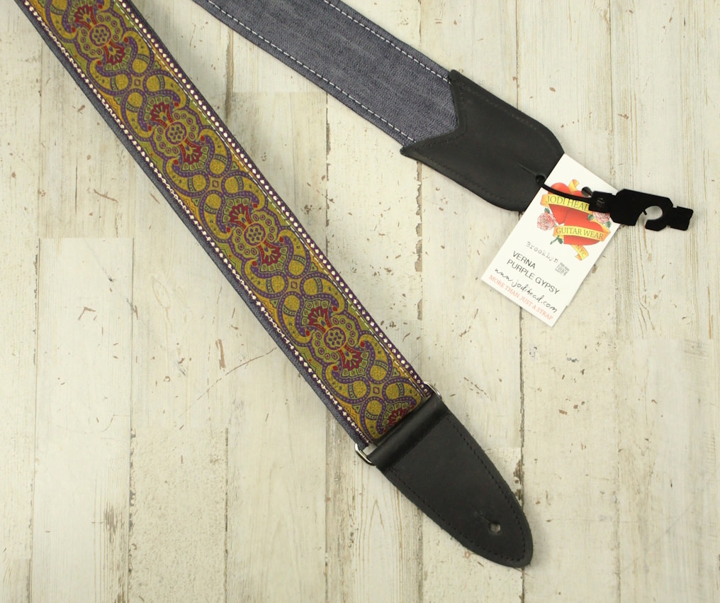 NEW Jodi Head Verna Denim Guitar Strap - Purple Gypsy - Mountain Music ...