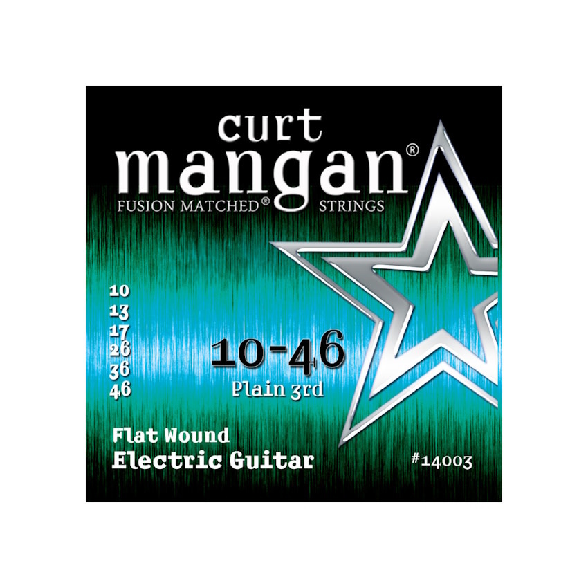 NEW Curt Mangan Stainless Flatwound Electric Guitar Strings - .010-.046 ...