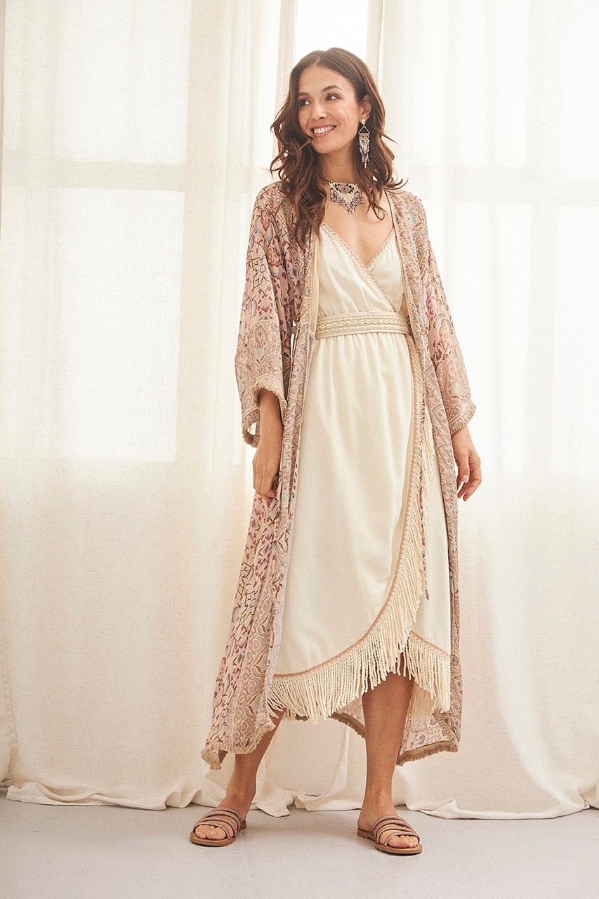 Kilian Fringe Wrap Midi - White Bull Clothing Co