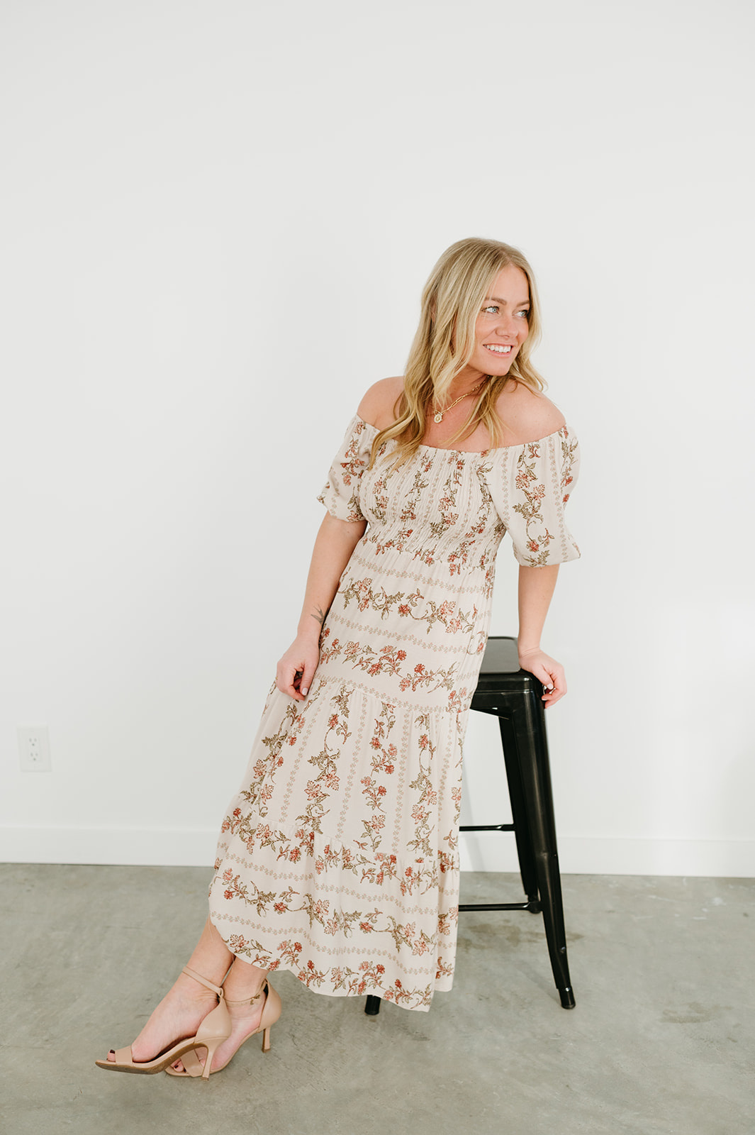 Faith Midi Dress - White Bull Clothing Co