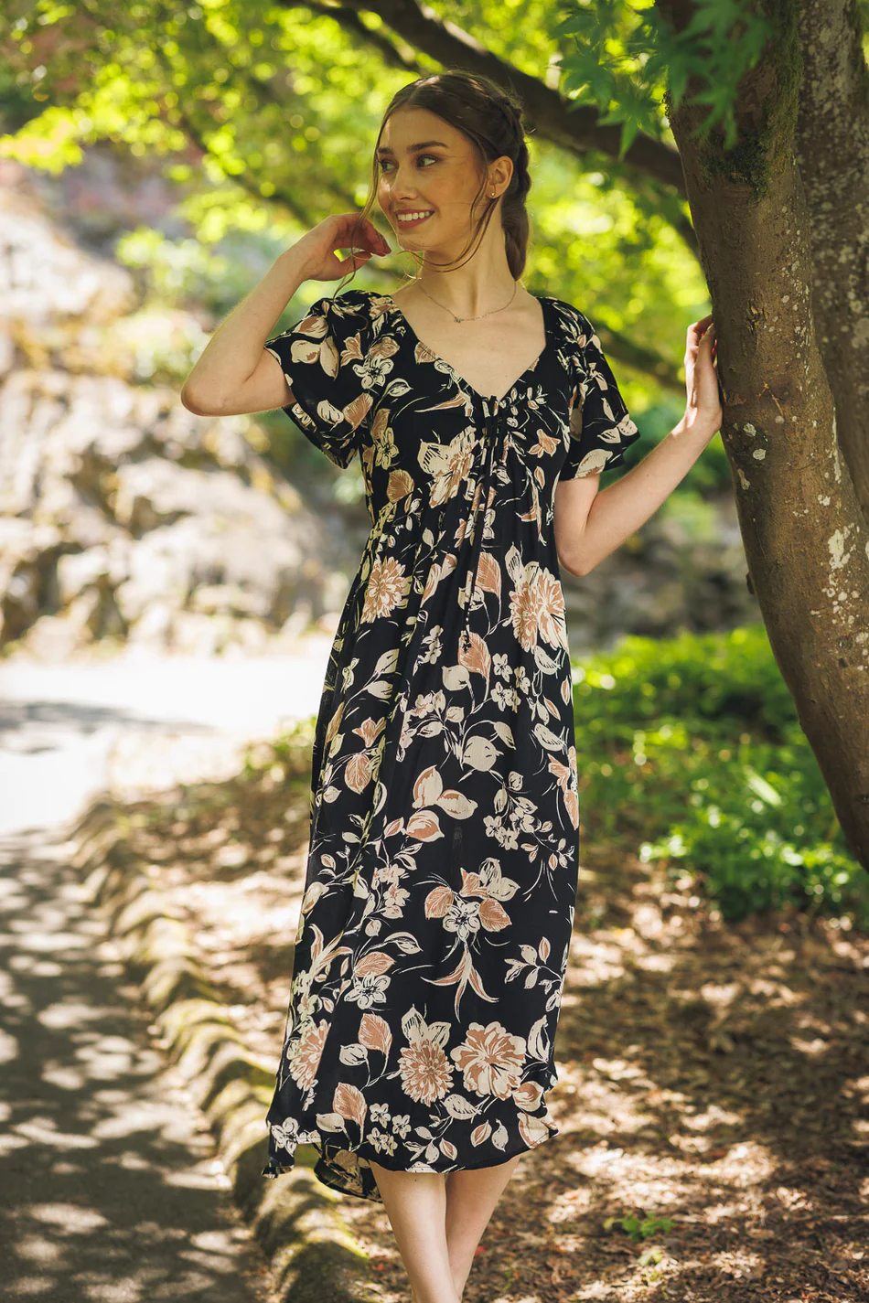 Fayth OTS Midi Dress - White Bull Clothing Co