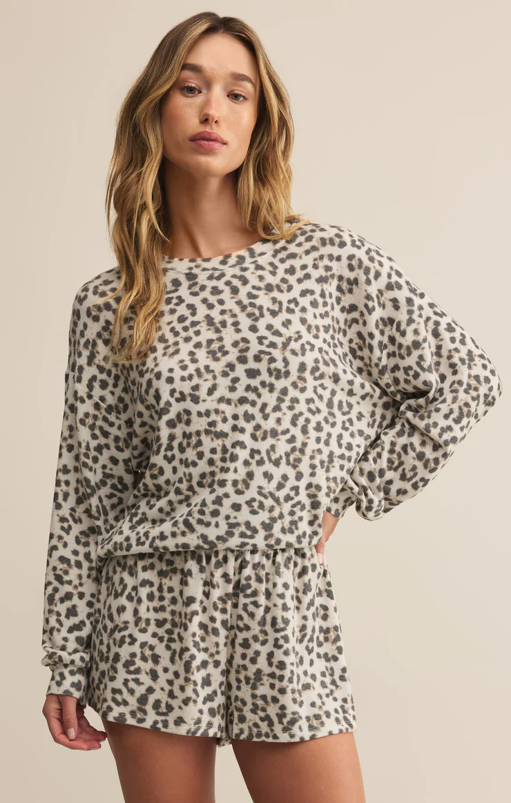 Luxe Leopard LS Top - White Bull Clothing Co