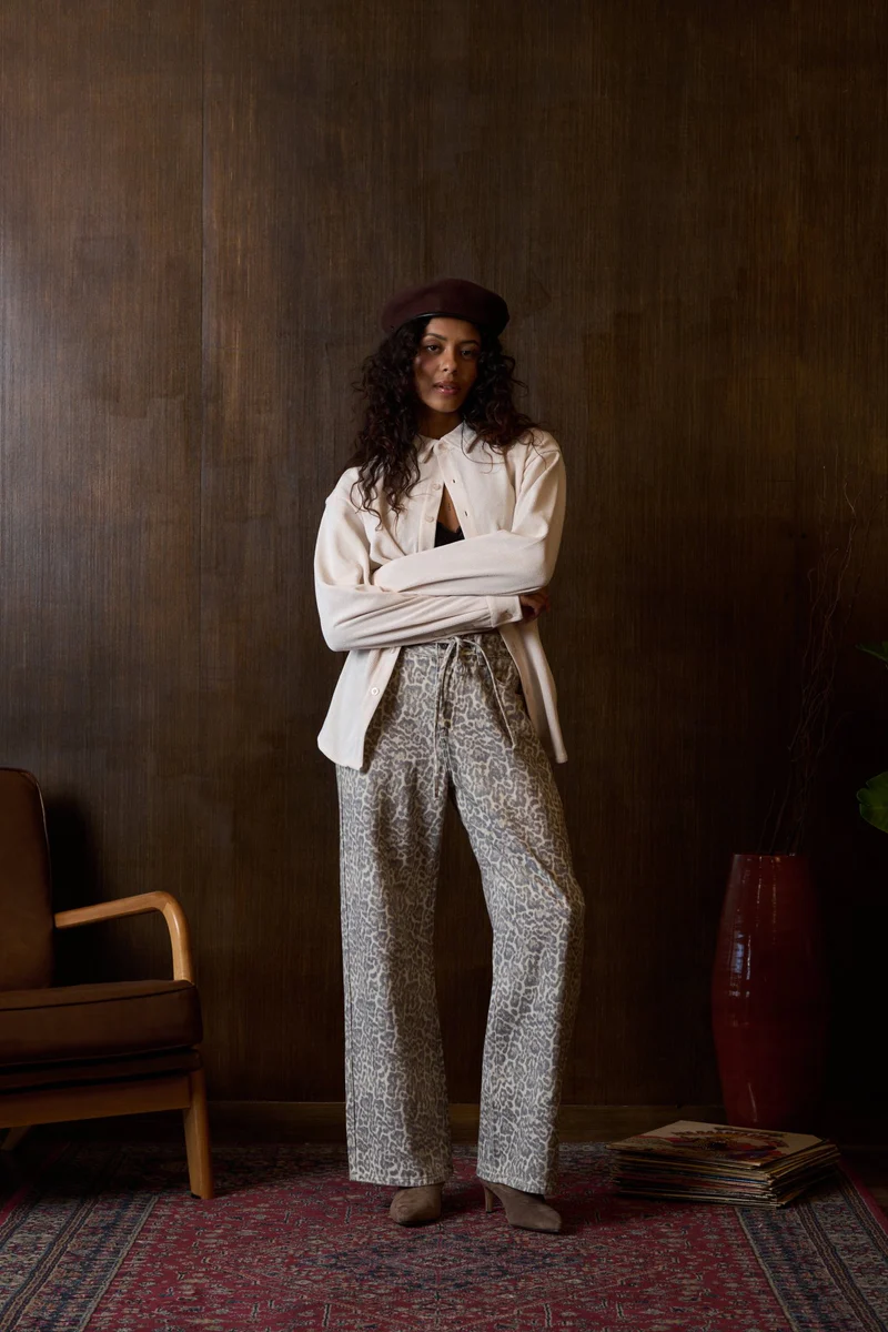 Shelly Leopard Wideleg - White Bull Clothing Co