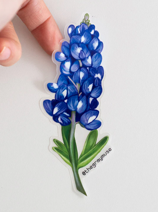Bluebonnet Floral Matte Sticker - Amon Carter Museum of American Art