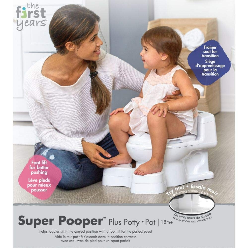 The First Years Super Pooper Potty Training Toilet Plus Potty Seat with ...
