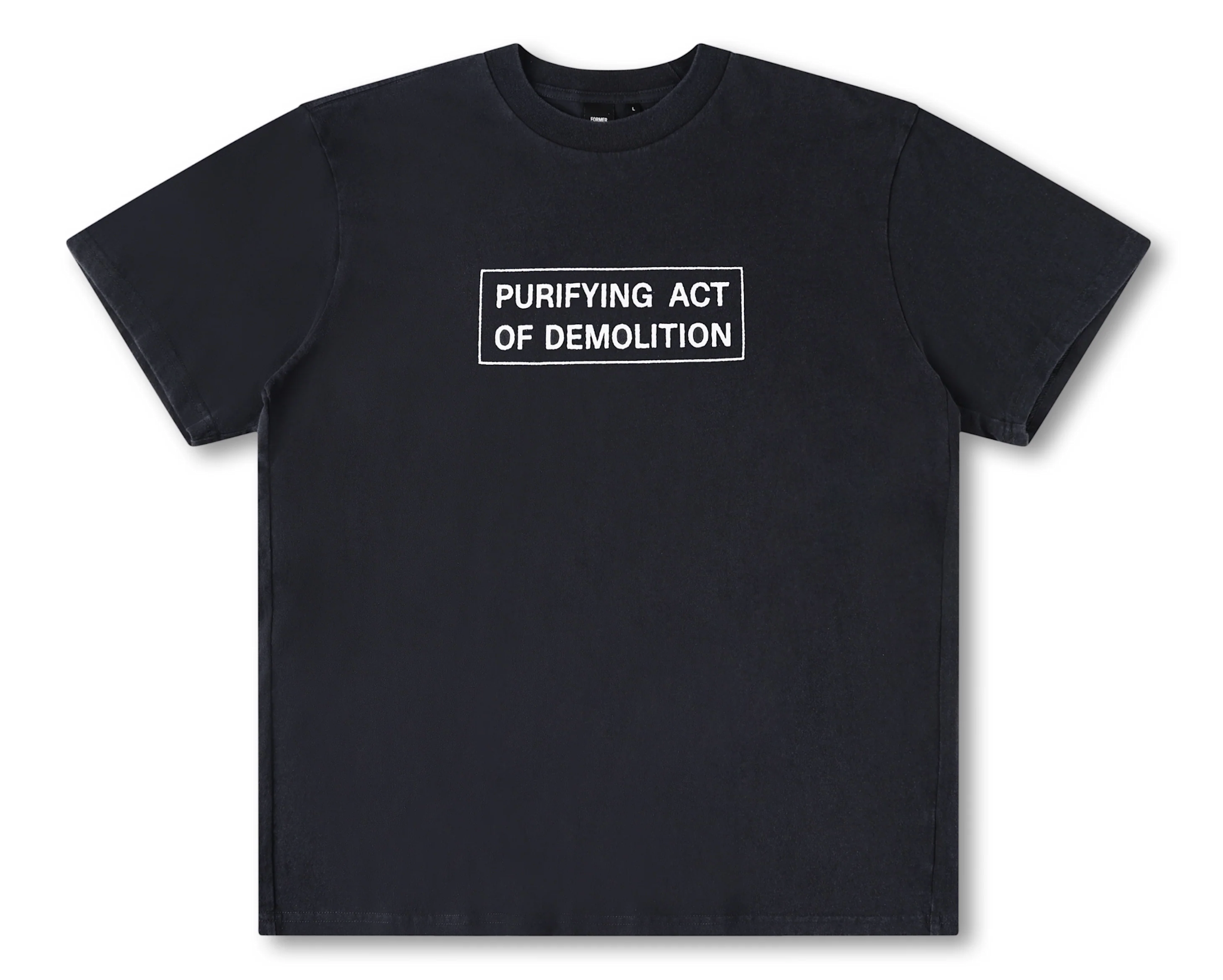 FORMER FORMER - ACTION TEE (WASHED BLACK) - Boutique ROOKERY skateshop