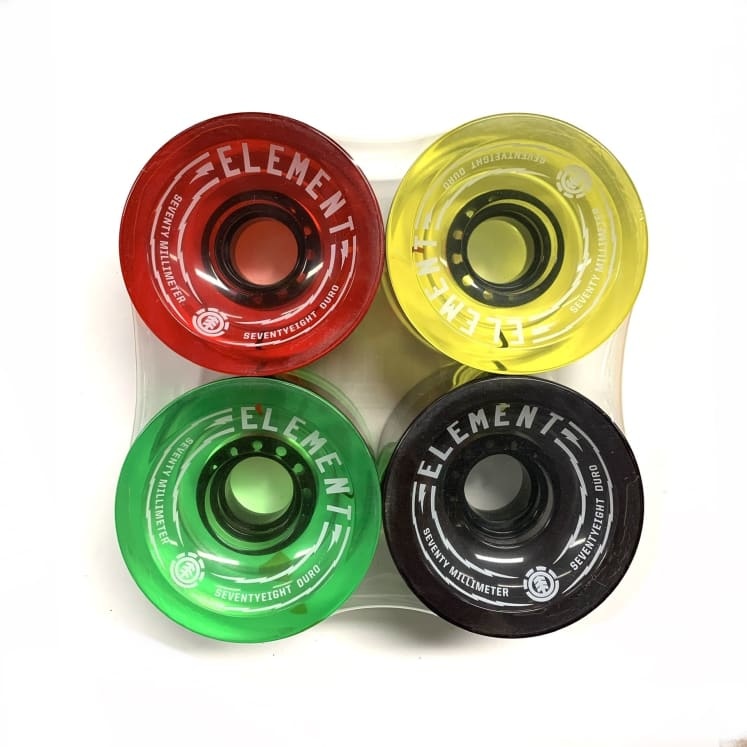 ELEMENT RASTA 70MM 78A MULTICOLORED WHEELS - Ideal Bike, Inc.