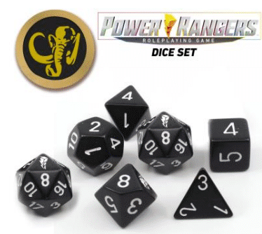 Renegade Game Studios Power Ranger RPG Dice Set: Black - Le Griffon