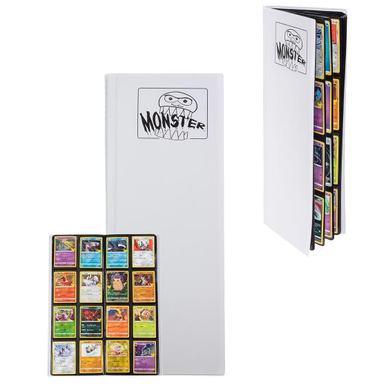 Monster Binder: 8 Pocket Tower Matte White - Le Griffon
