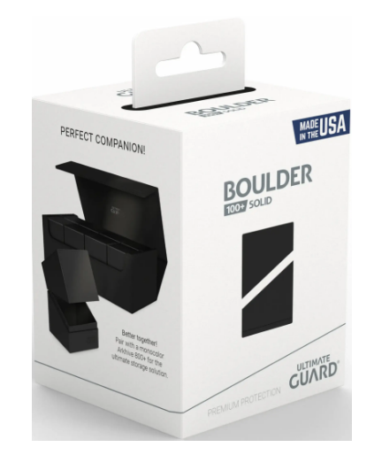 Ultimate Guard UG Deck Case: Boulder 100+ Solid Black - Le Griffon
