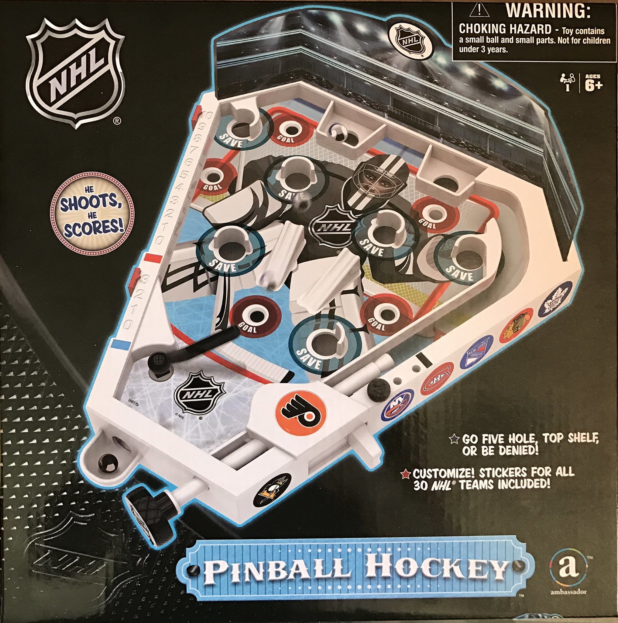 AMBASSADOR AMBASSADOR NHL PINBALL HOCKYEY GAME - baby enRoute