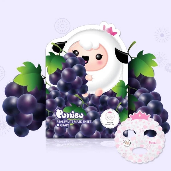 PUTTISU PUTTISU REAL FRUIT MASK SHEET - GRAPE - baby enRoute