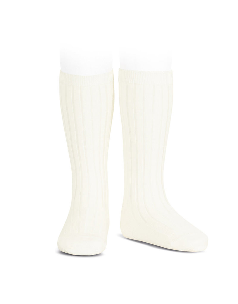 CONDOR WIDE-RIB BASIC KNEE HIGH SOCKS BEIGE 303 - baby enRoute