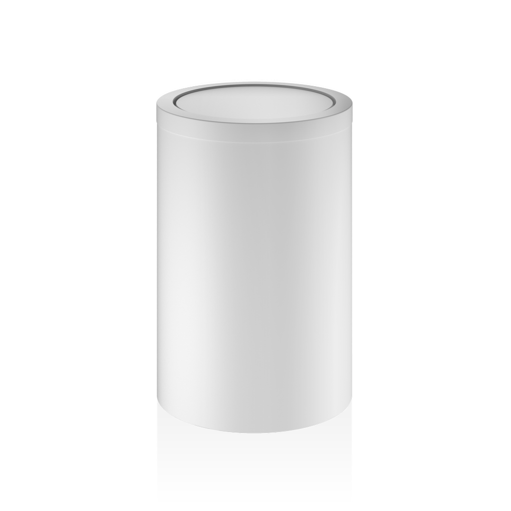 DW Waste Paper Bin Round With Revolving Lid Matte White 32 X 20 dw-waste-paper-bin-round-with-revolving-lid-matte-white-32-x-20