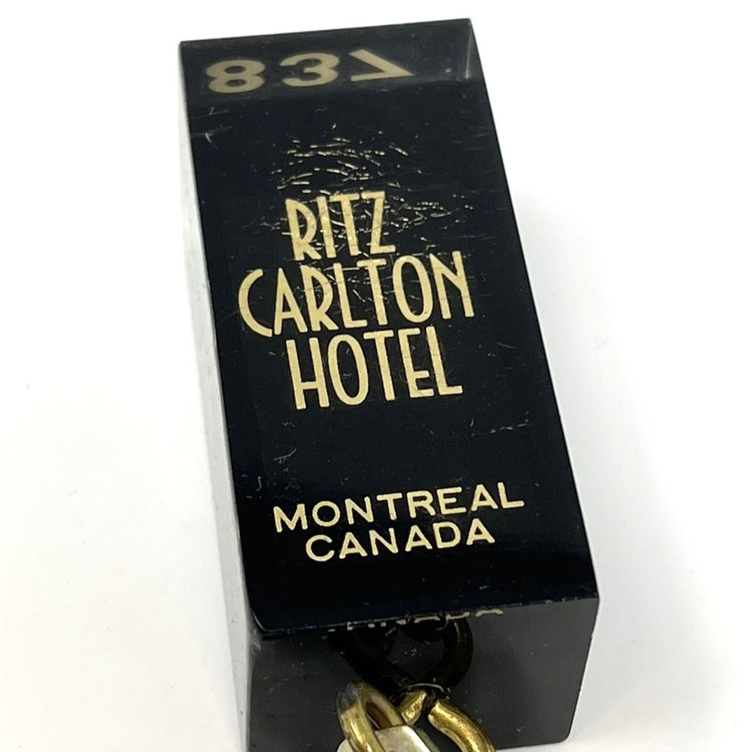 Vintage Ritz Carlton Montreal hotel room key and Lucite fob - The ...