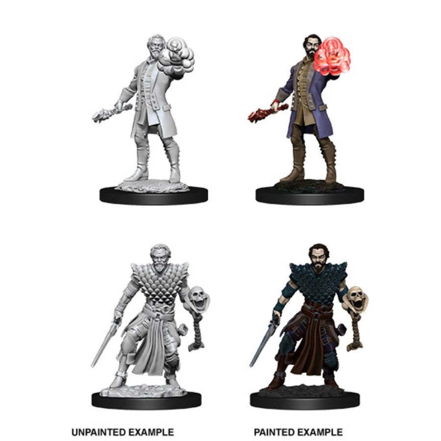 Wiz Kids Unpainted Miniatures: Human Warlock Male - D&D - W10 - Phoenix ...