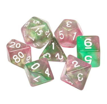 7 Set Polyhedral Dice - Rebirth - Phoenix Fire Games