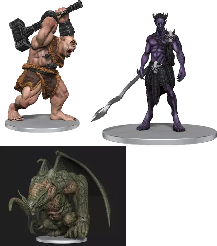 D&D Prepainted Miniatures: Demon Lords - Graz'zt, Fraz Urb'luu, and ...