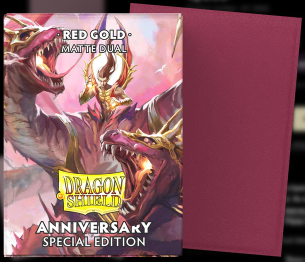 Dragon Shield: Dual Matte Sleeves (100) Red/Gold (Special Edition ...