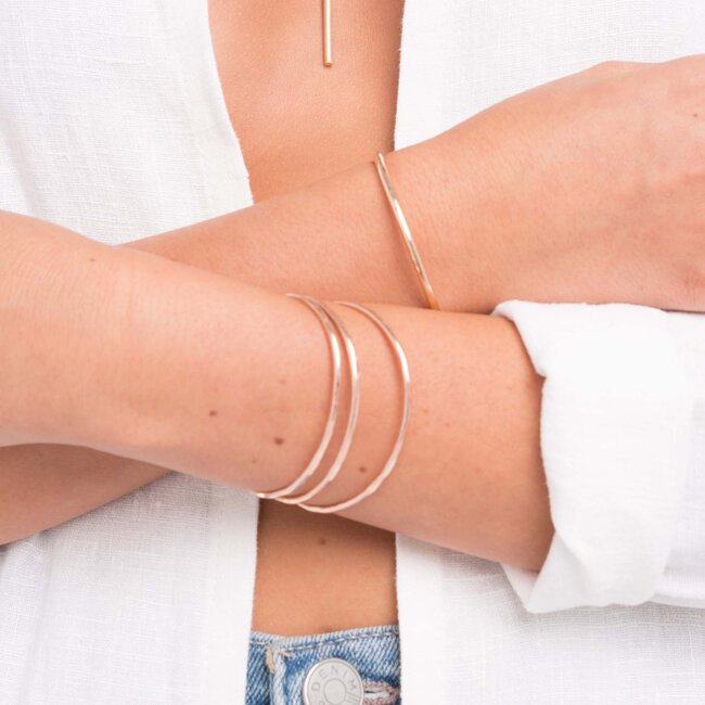 Hammered Thin Cuff - Woods Grove