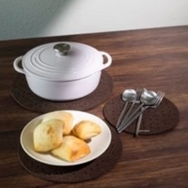 Graf & Lantz Graf & Lantz Round Felt Perf Trivet 12" Chocolate - Woods ...