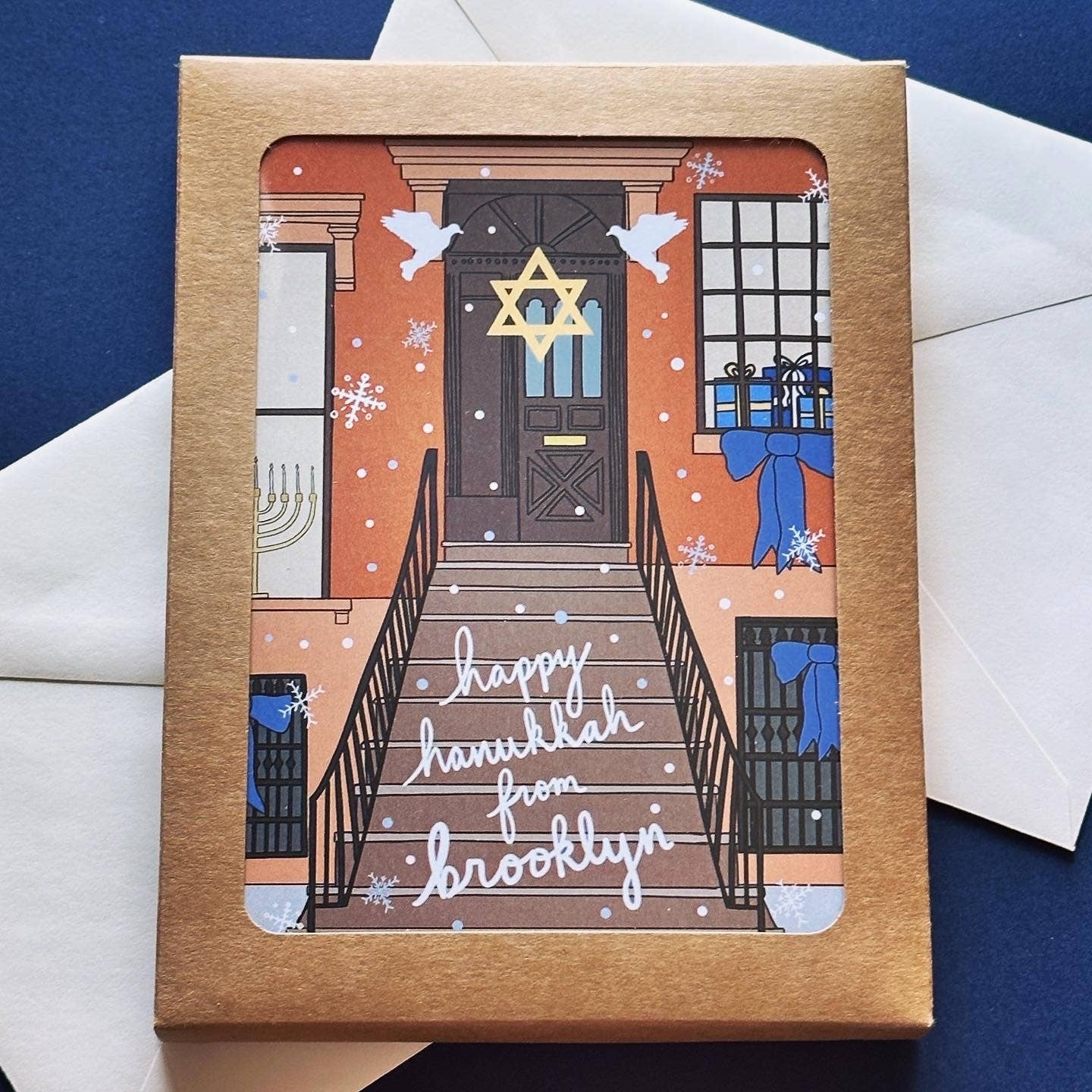 Made By Nilina Brooklyn Stoop Hanukkah Card Box (8) - Woods Grove