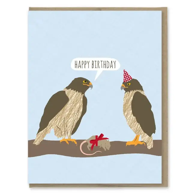 Modern Printed Matter Hawks Birthday Card - Woods Grove