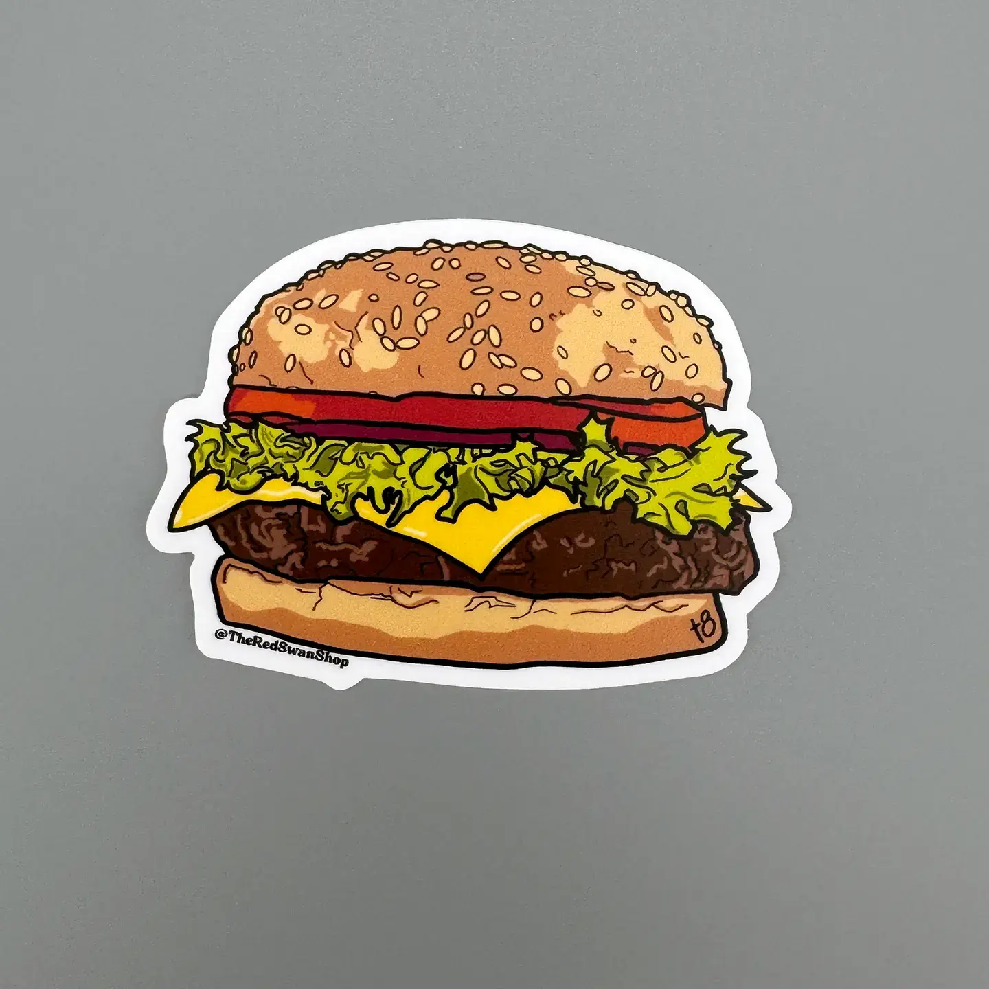The Red Swan Shop Vinyl Decal - Cheeseburger - Woods Grove