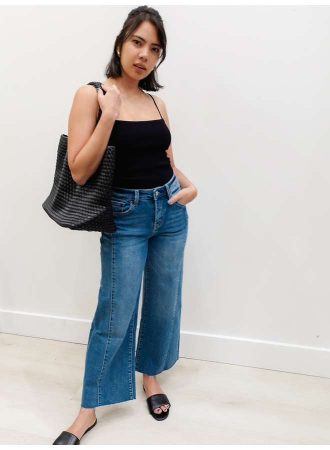 V3629 HIGH RISE TWIST WIDE LEG JEANS - Adore