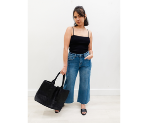 V3629 HIGH RISE TWIST WIDE LEG JEANS - Adore