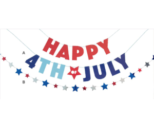 Unique Happy 4th of July Banner - Watkins Party Store