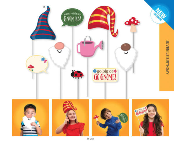 Creative Converting Party Gnomes Photo Props - Watkins Party Store