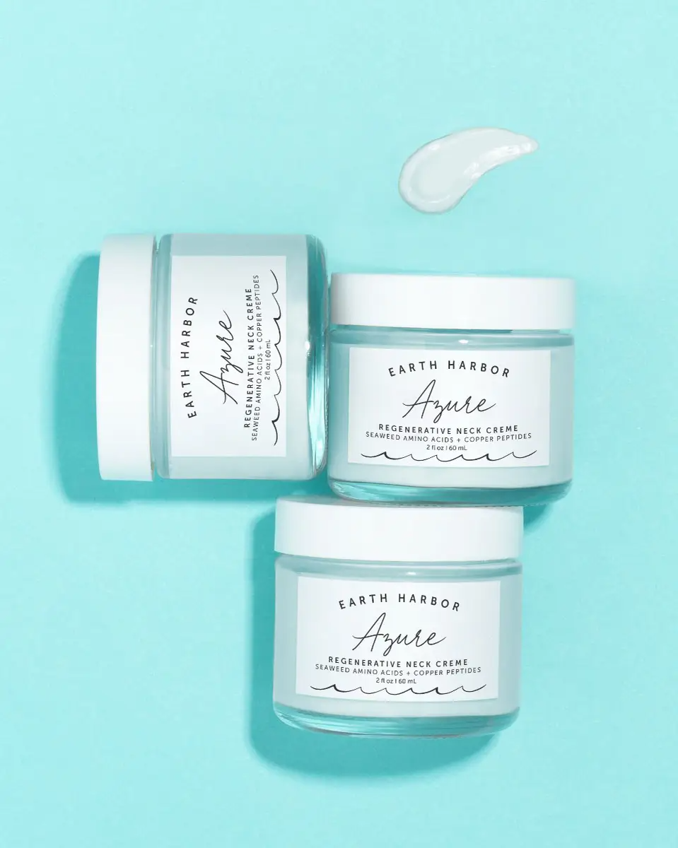 Azure Neck Cream: Seaweed Amino Acids + Copper Peptides - Eco Carmel