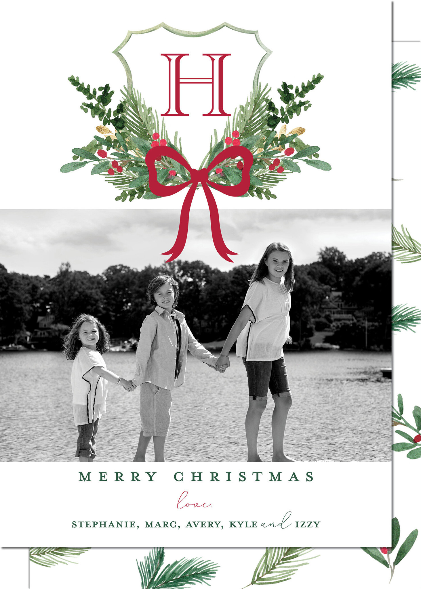 Holiday Card, Christmas Crest - Sweet Paper