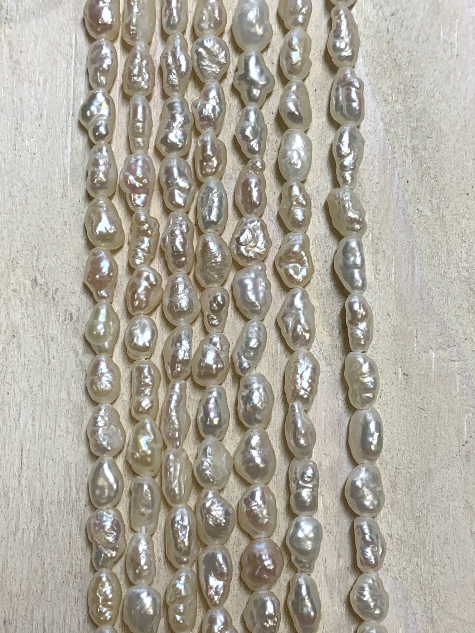 4mm Rice Keshi Pearls Strand - da Bead Shop