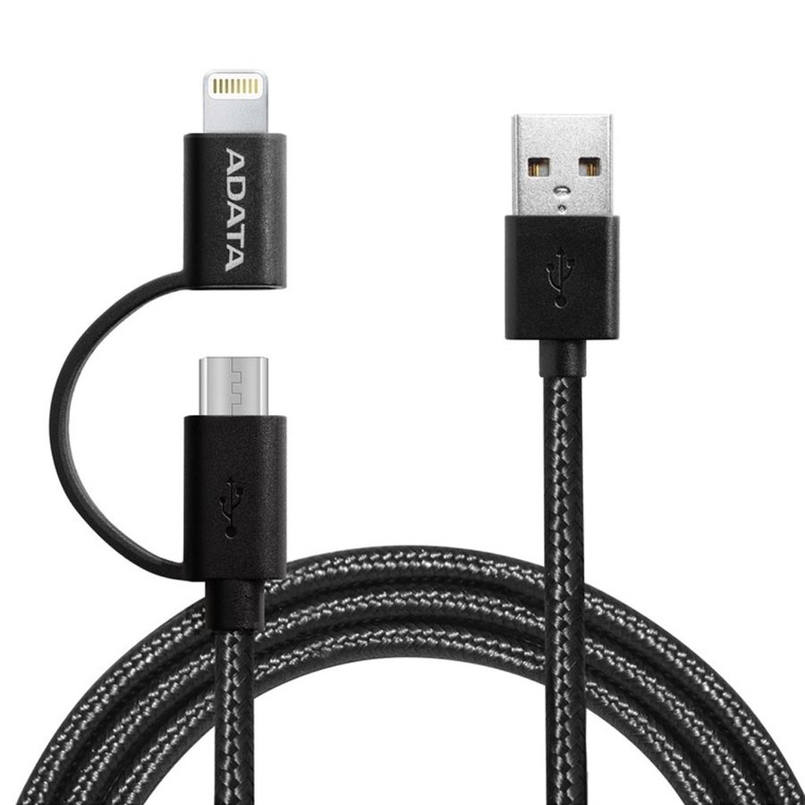ADATA | 2 in 1 Lightning / V9 Micro USB Sync and Charge USB Cable (6 ...