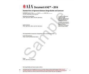 A142–2014, Standard Form of Agreement Between Design-Builder and ...