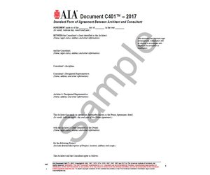 C401-2017 Standard Form Of Agreement Between Architect And Consultant ...