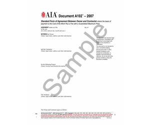 A102–2007 (formerly A111–1997), Standard Form of Agreement Between ...