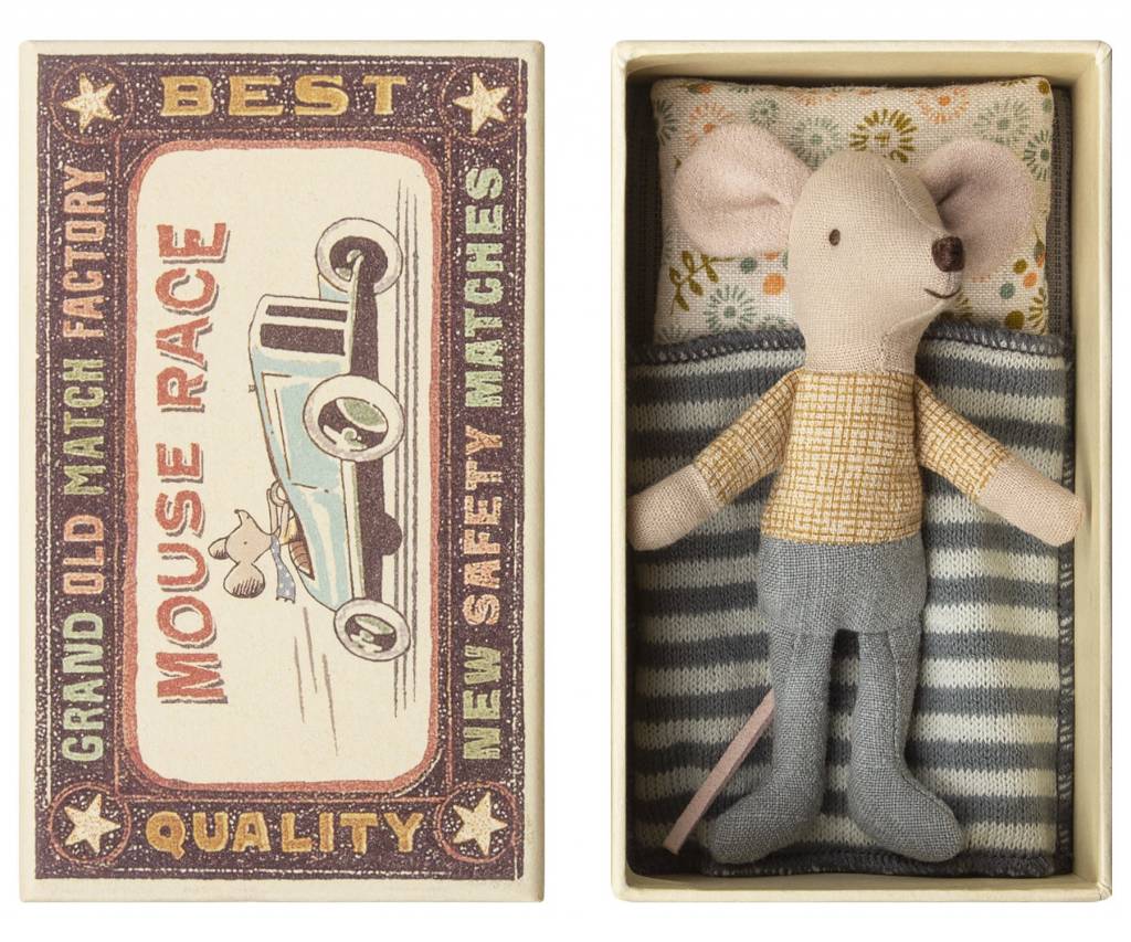 Little Brother Mouse, in box - Linen Alley