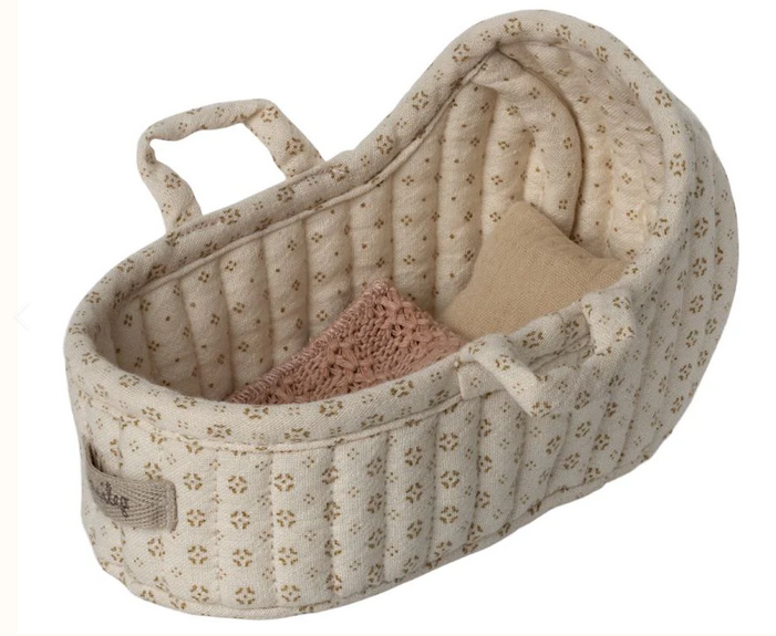 Maileg Carrycot, Micro - Linen Alley & Jackson Hole Mattress