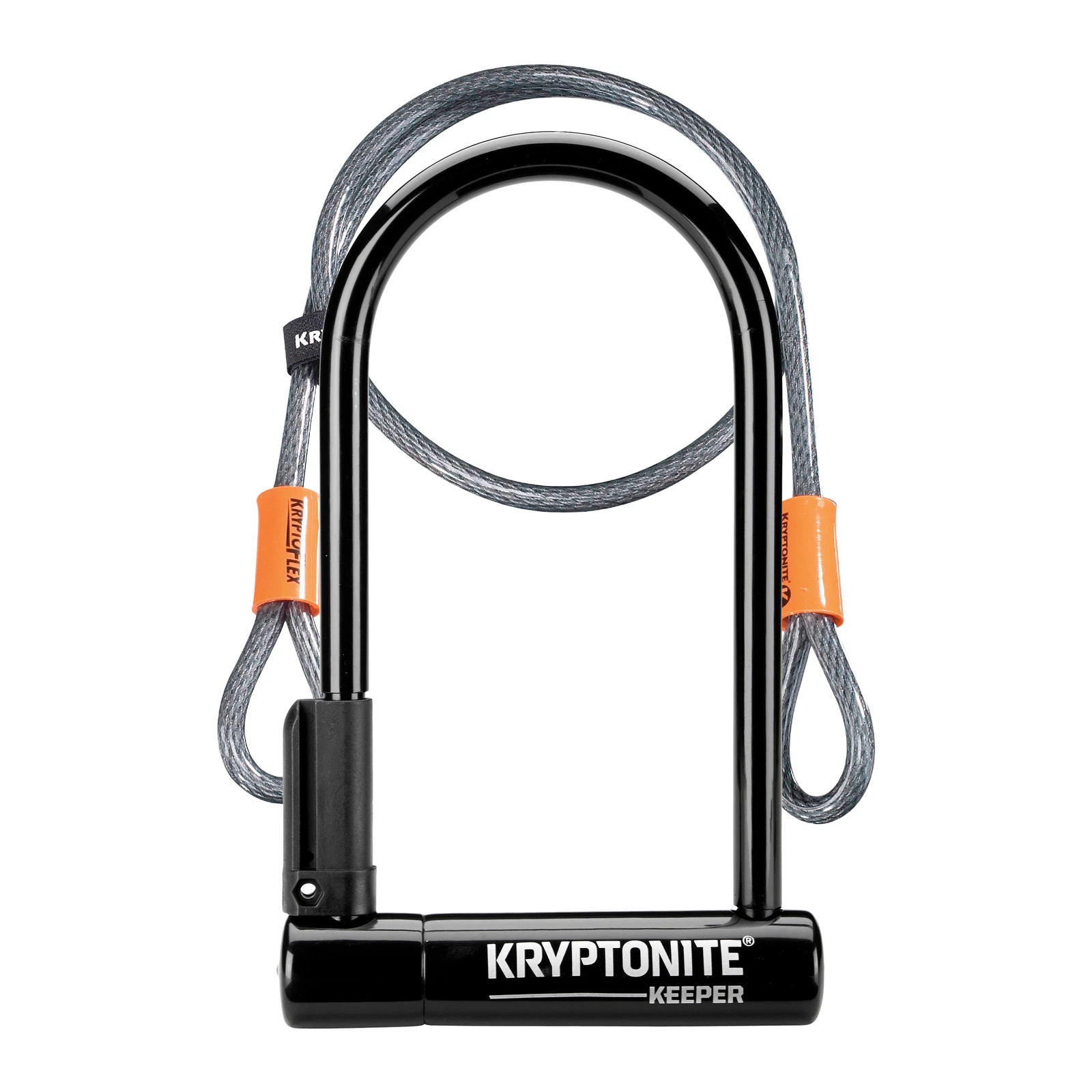 Kryptonite Keeper U-Lock - 4 x 8", Keyed, Black, Includes 4' cable ...