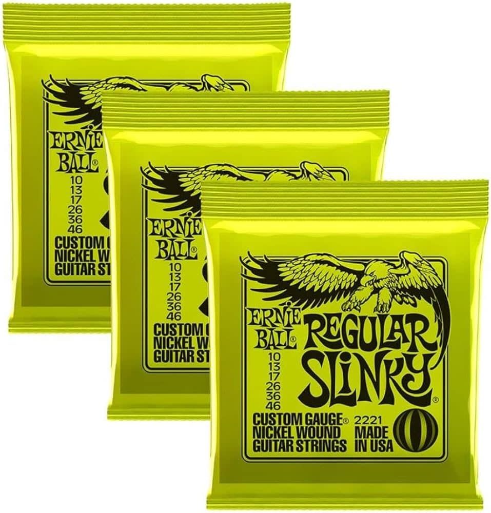 Ernie Ball Regular Slinky Nickel Wound Electric Guitar Strings 10-46 ...