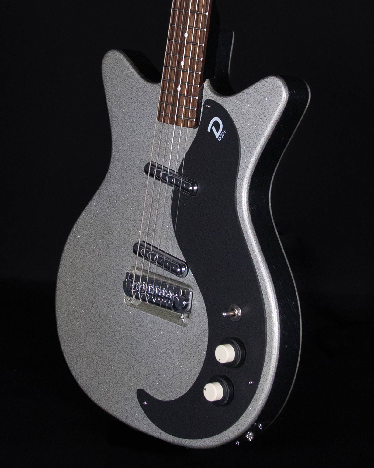Danelectro D59 MOD New Old Stock, Silver Metal Flake - Sims Music
