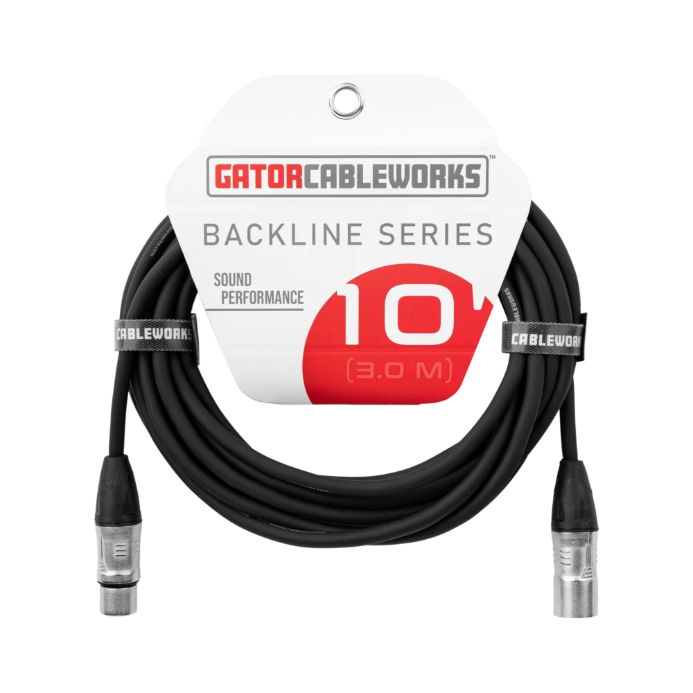 Gator Backline Series 10' XLR Microphone Cable - Sims Music