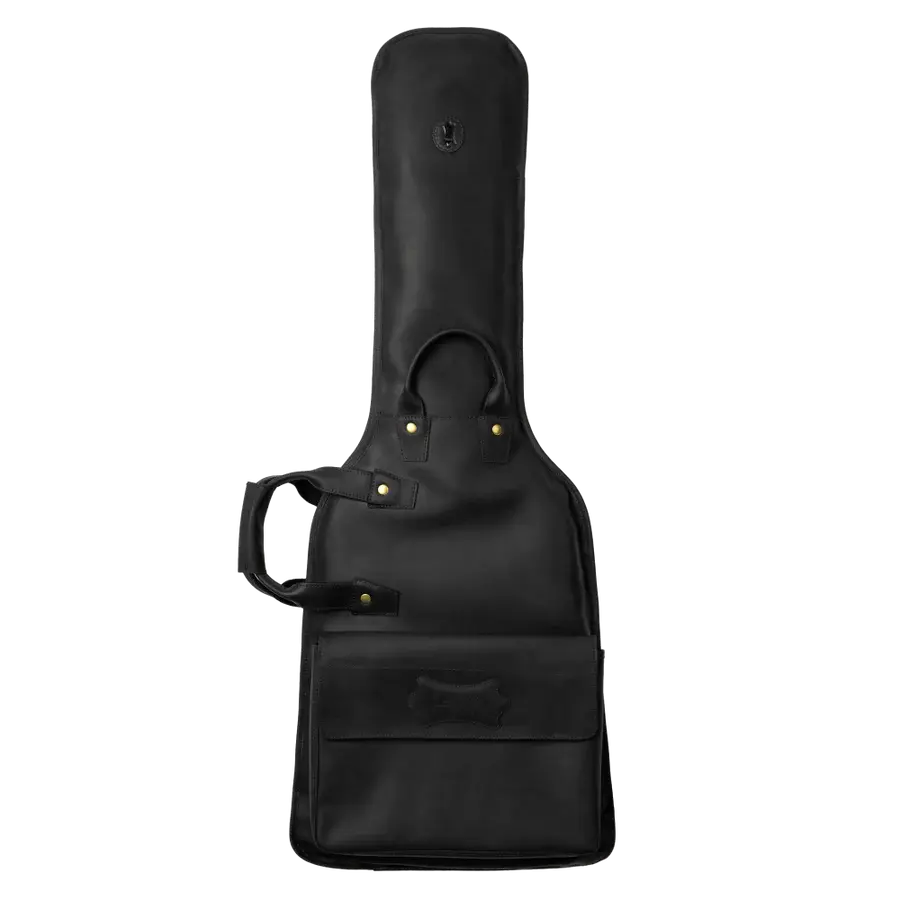 Levy's Solera Premium Leather Electric Guitar Gig Bag - Black - Sims Music