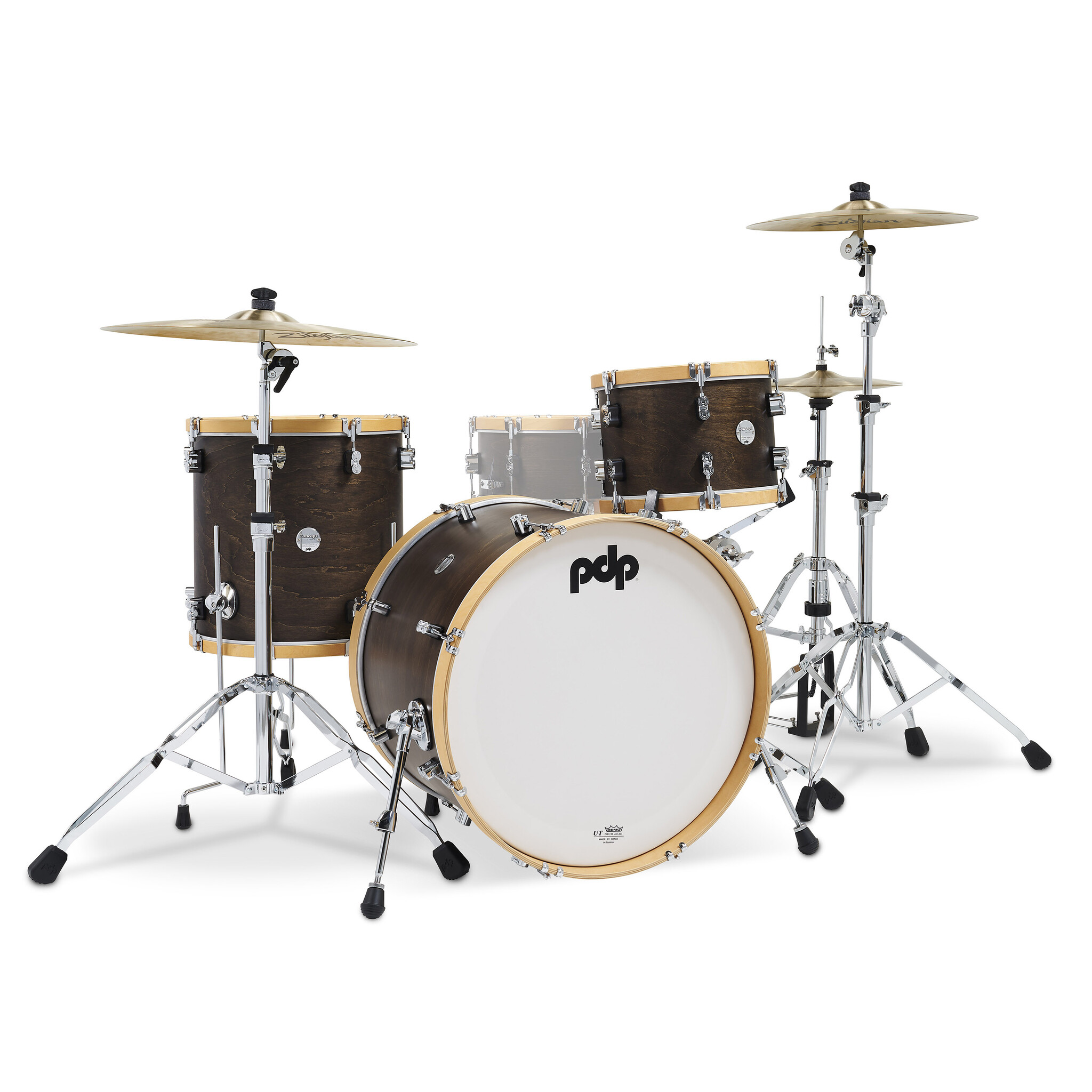 PDP PDP PDP Concept Classic Series 3-Piece Maple Shell Pack, Walnut w ...